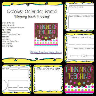 Thinking of Teaching: Daily Math Calendar (Freebie)