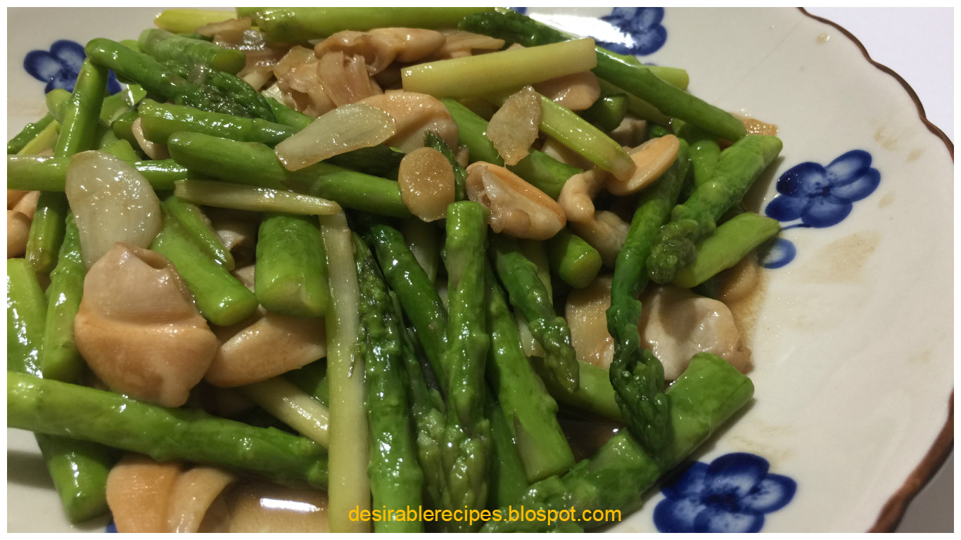 Stir Fried Pacific Clams with Asparagus
