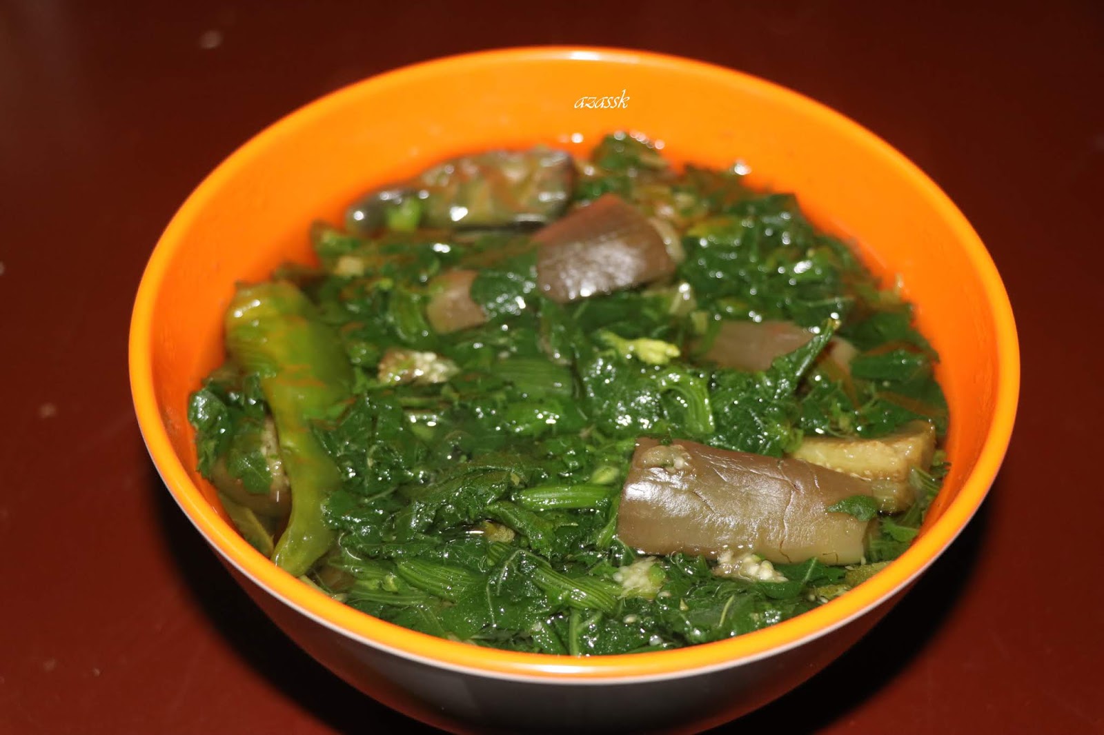 Calm-Sojourner: Maian bai (pumpkin leaves cooking in Mizo style)