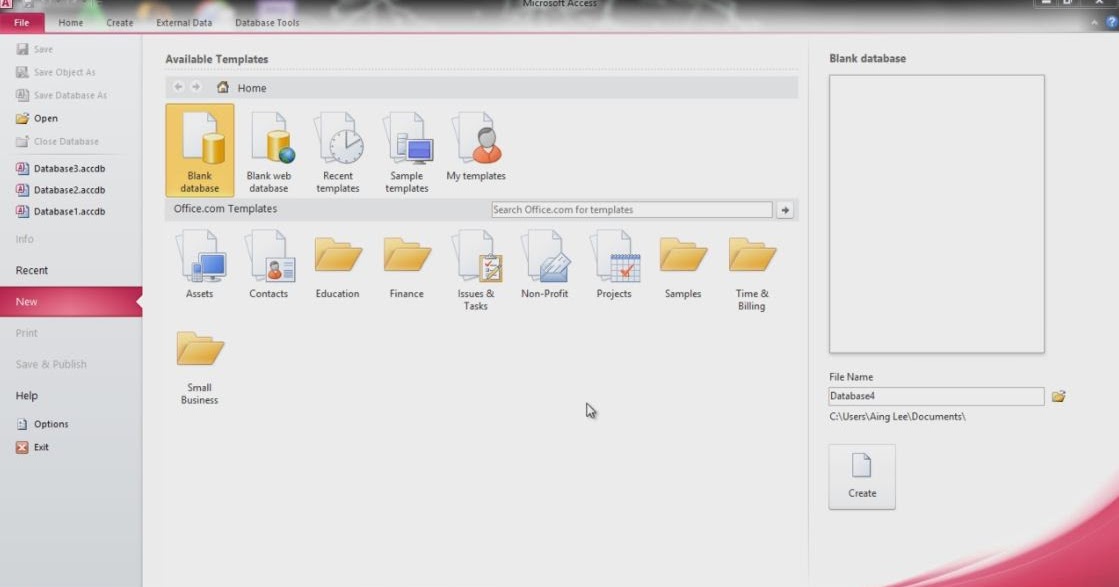 Membuat database menggunakan ms.access ~ dapur it