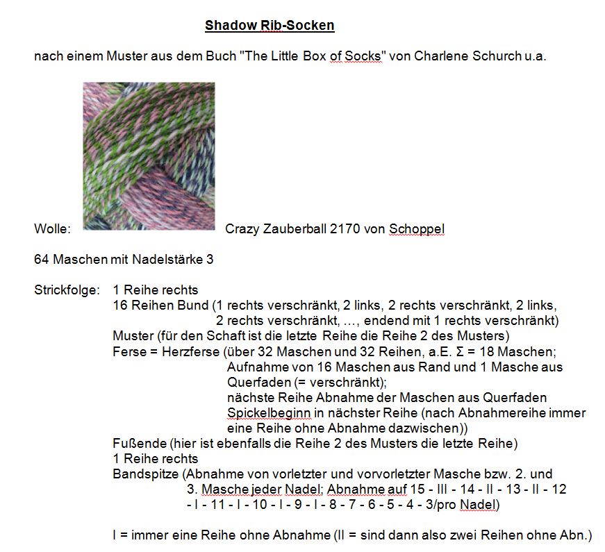 Josumis Lop: Shadow Rib-Socken