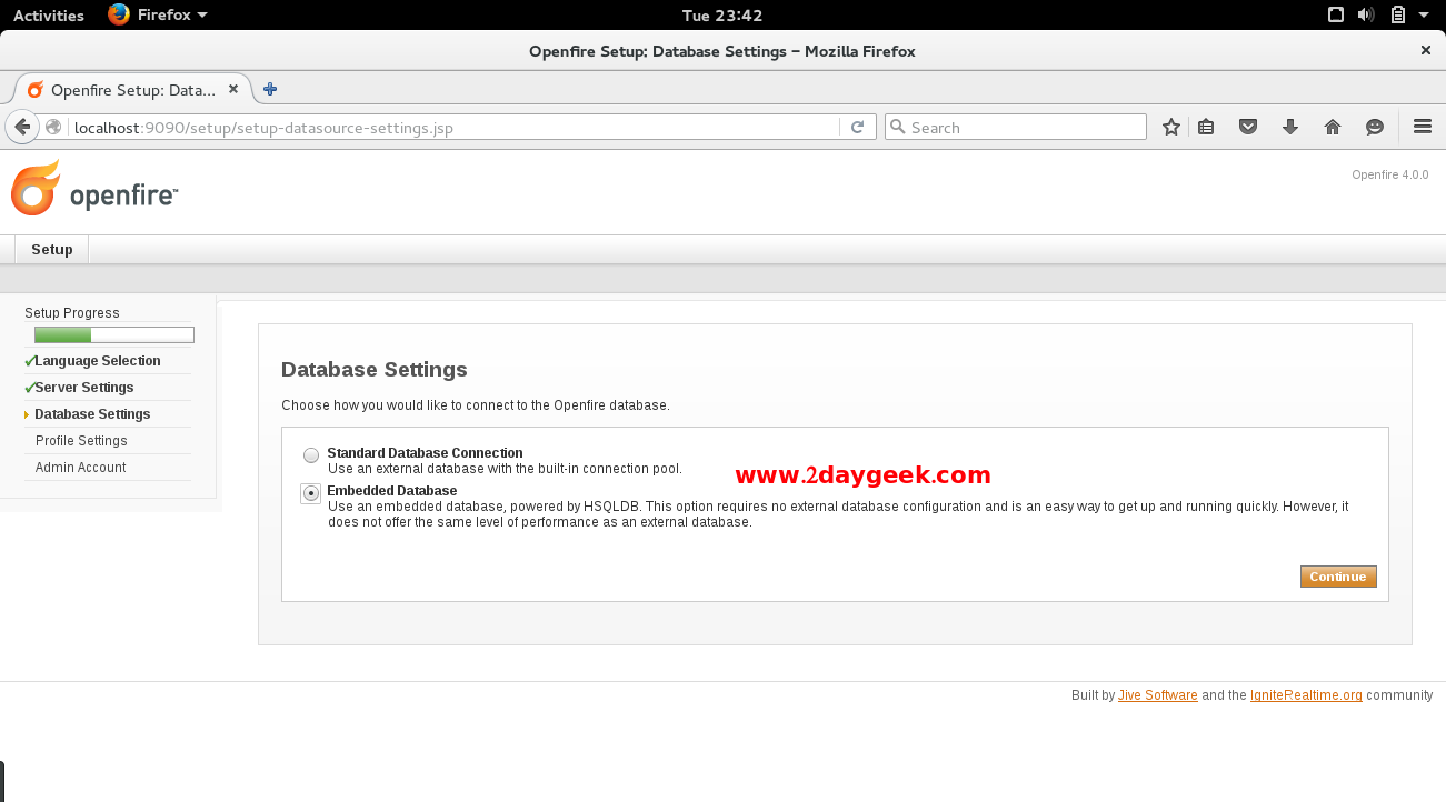 Como instalar open fire para chat interno.