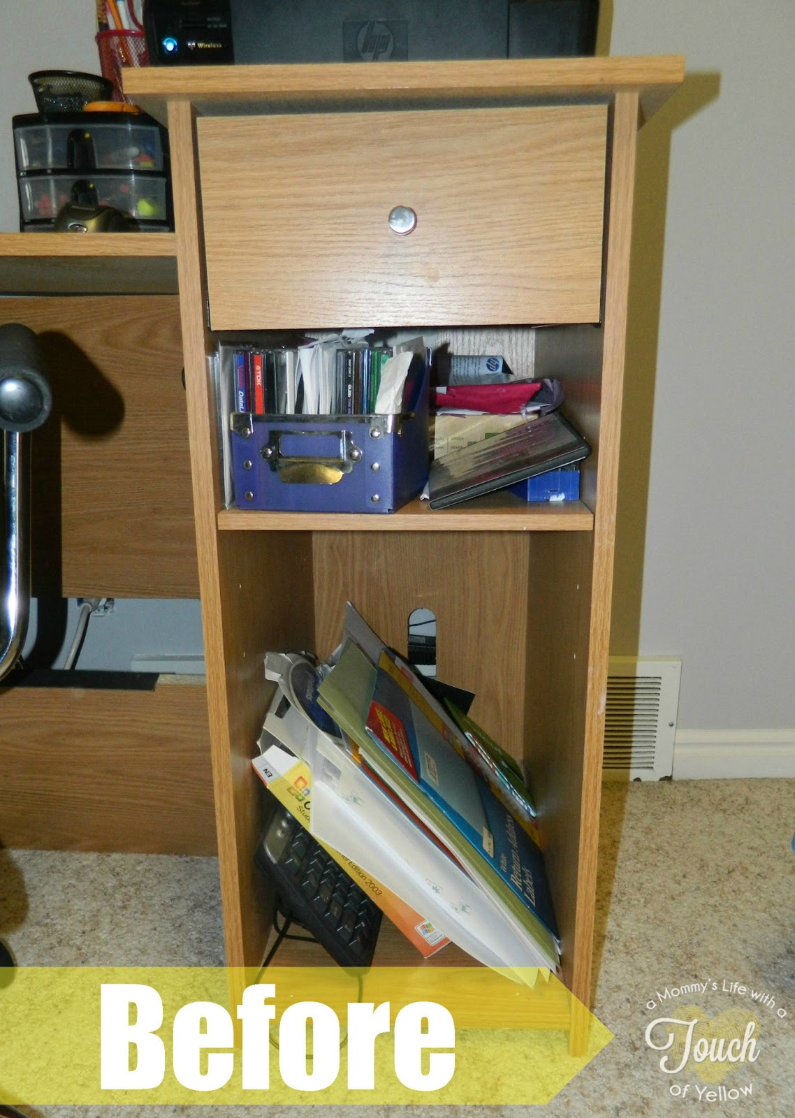 A mommy's life...with a touch of YELLOW: Office Area Organization