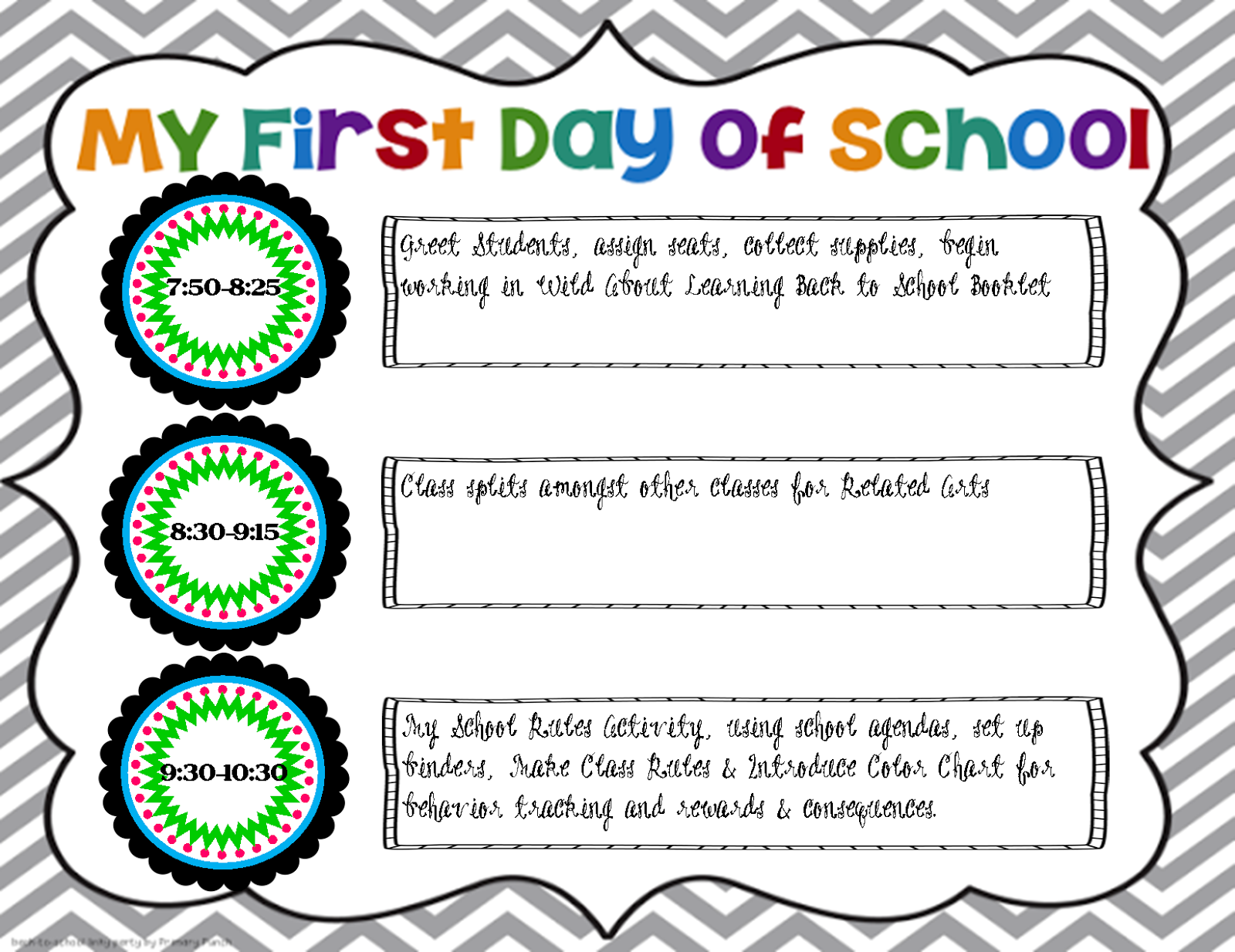 Smarter Balanced Teacher: First Day of School and a Scheduling Freebie