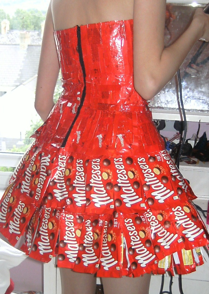 Mrs Minton makes...: "Mum can you make a dress out of sweet wrappers