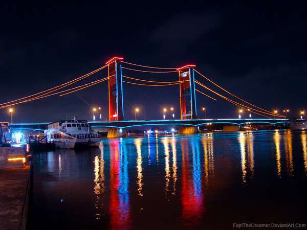 Indahnya Panorama Jembatan Ampera Kota Palembang | Pesona Keindahan ...