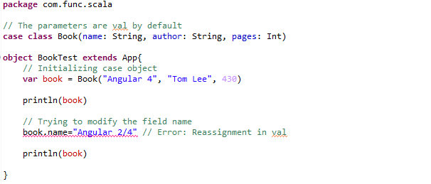 Case class-an Ultra POJO class in Scala