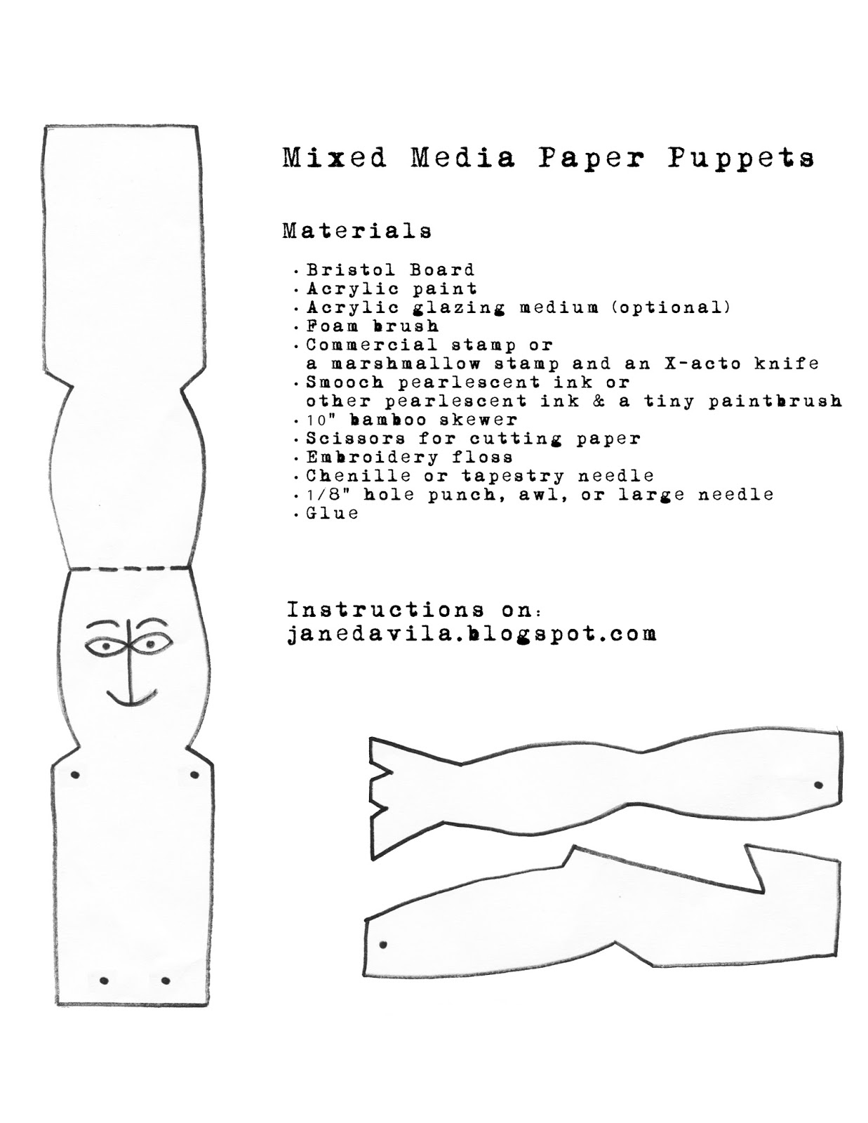 Chary Sprouts: Mixed Media Paper Puppets