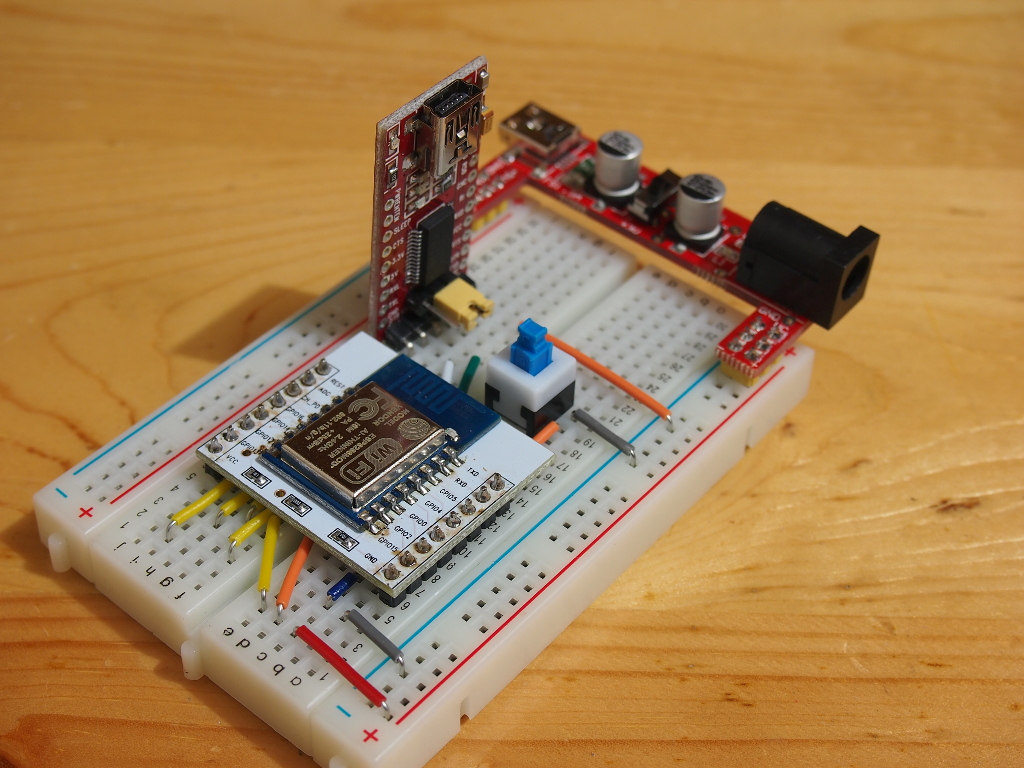 Arduino-er: Fit ESP-12 Breakout Board on breadboard