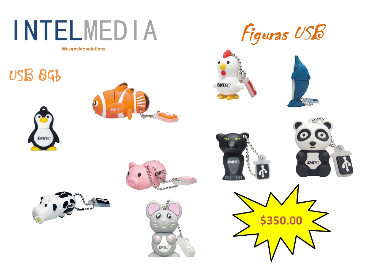 INTELMEDIA: Figuras USB 8Gb