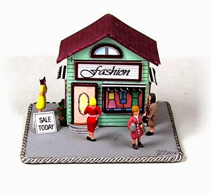 DYI DOLLHOUSE MINIATURES: "FASHION"- A VILLAGE CLOTHING SHOP