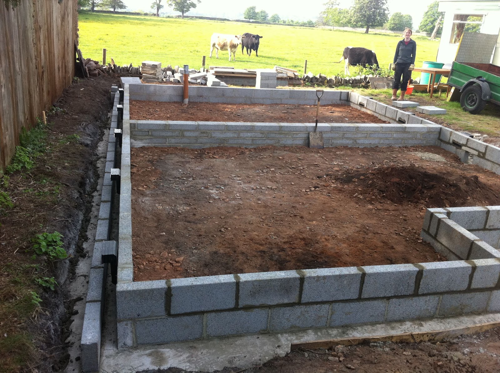 Kai and Iona build a house: Weeks 7 and 8 - Blockwork to DPC