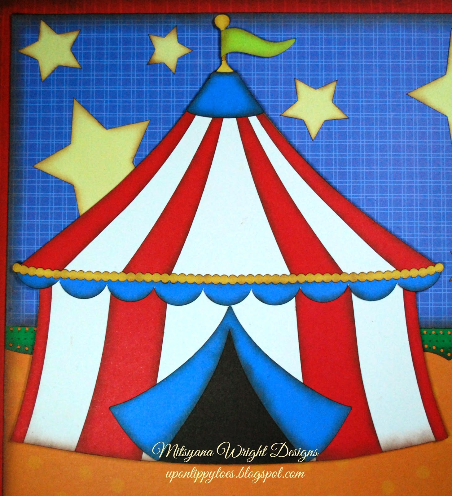 Up On Tippy Toes: Big Time Fun Double Scrapbook Page Layout