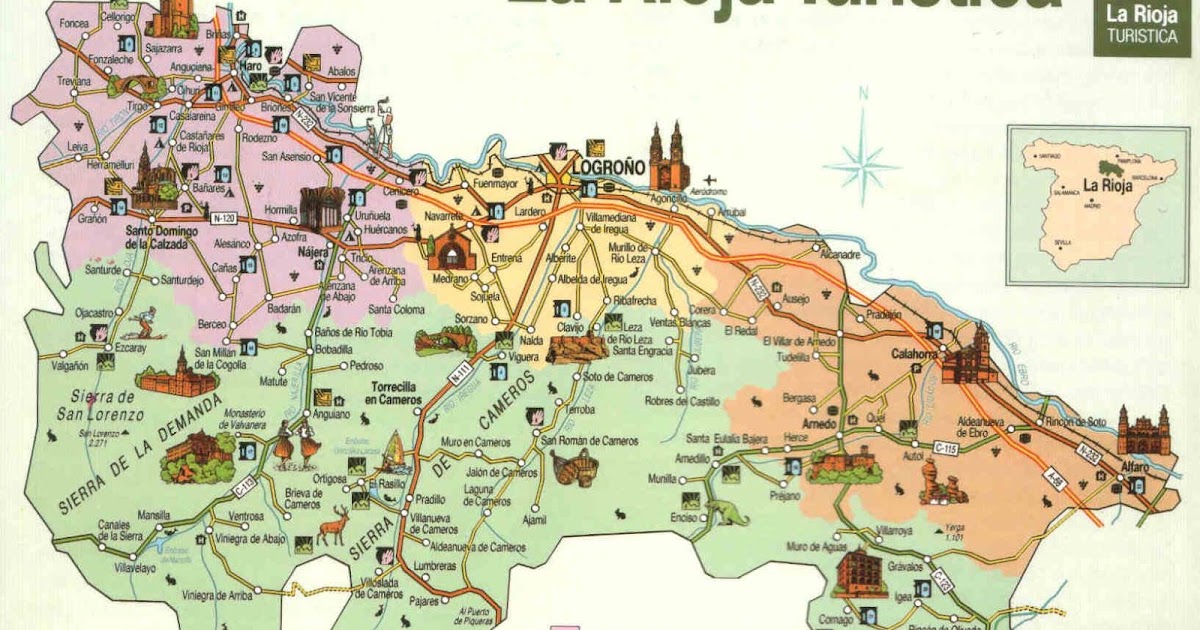 La Rioja de la A a la Z: MAPA TURÍSTICO DE LA RIOJA