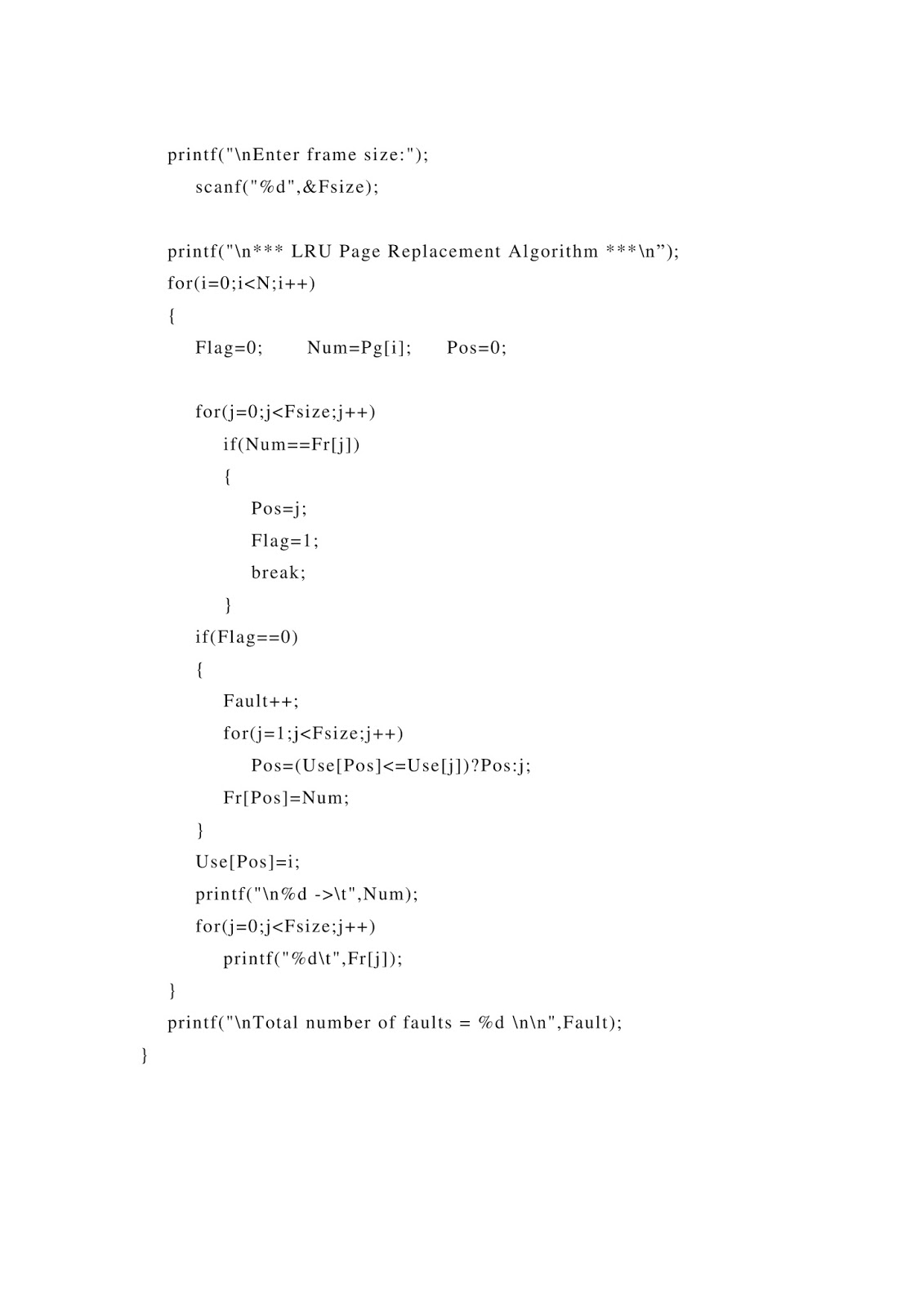 Dr R Anurekha: 10. c. Page Replacement Algorithms - LRU