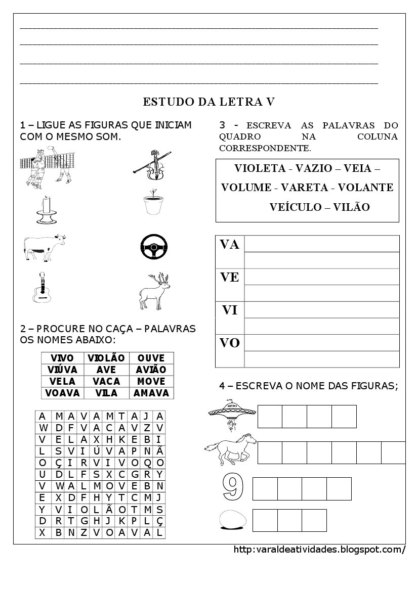 ARTEMANHAS DA TURMINHA: Atividades com F e V