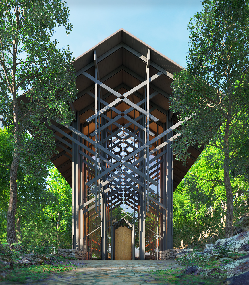 Nathan Jones - Digital Artist Blog: Recreation of Thorncrown Chapel