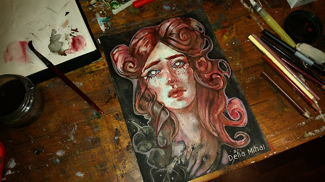 Delira s Artwork Blind Stare Watercolor Delira s Artwork Blind Stare Watercolor
