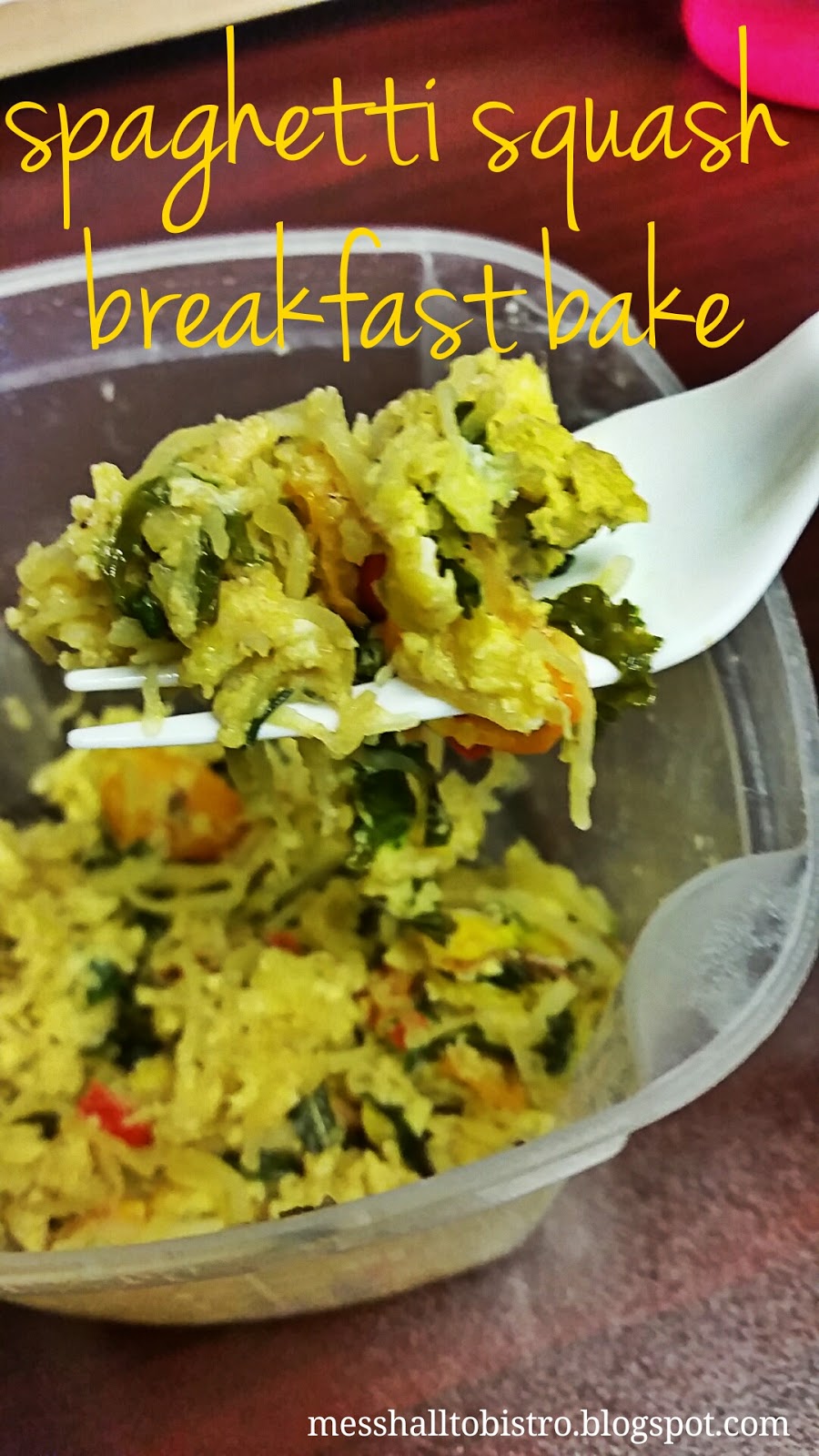 From Mess Hall to Bistro: Spaghetti Squash Breakfast Bake