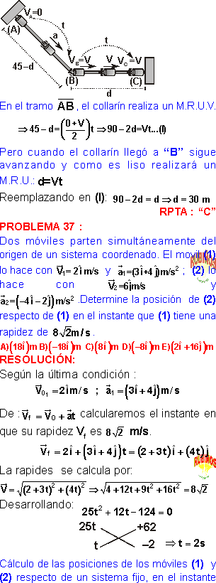 MOVIMIENTO RECTILÍNEO UNIFORMEMENTE VARIADO FÓRMULAS EJERCICIOS RESUELTOS