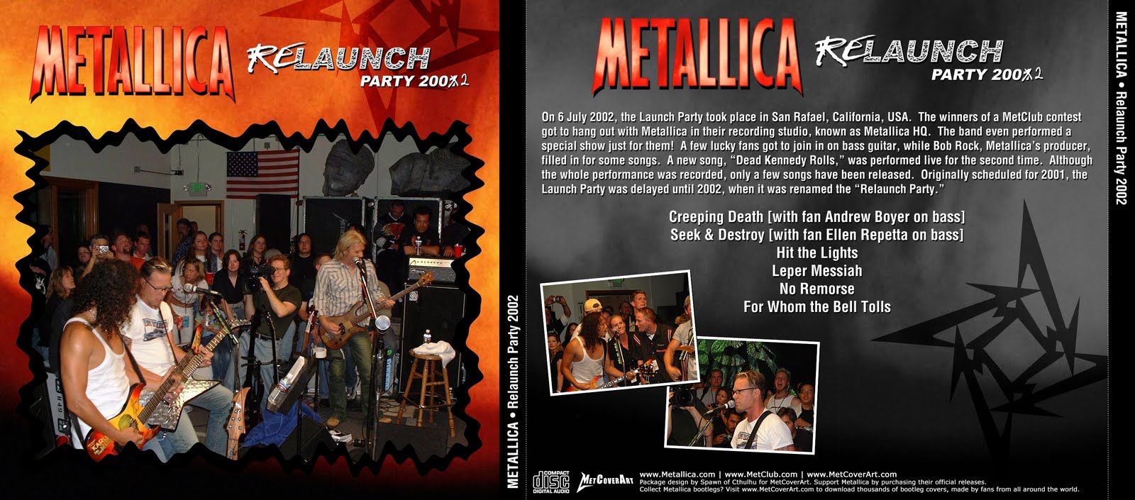 Chris's Metallica bootlegs: Metallica - 2002/07/06 San Rafael, CA
