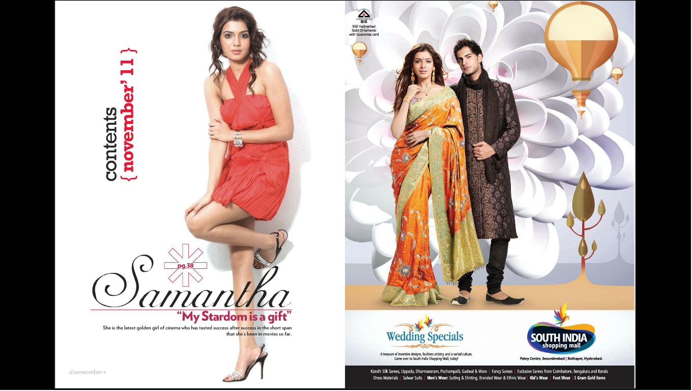 Actress Samantha Sizzling In South Scope Magazine 2011 News Babji