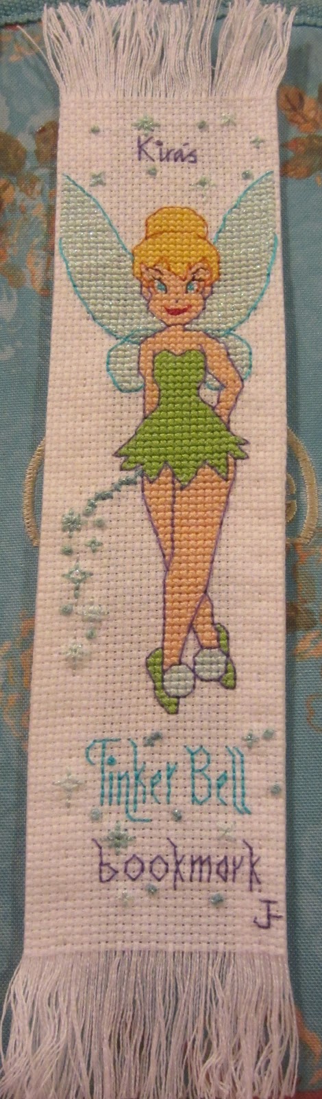 J's Stitches: Tinkerbell Bookmark