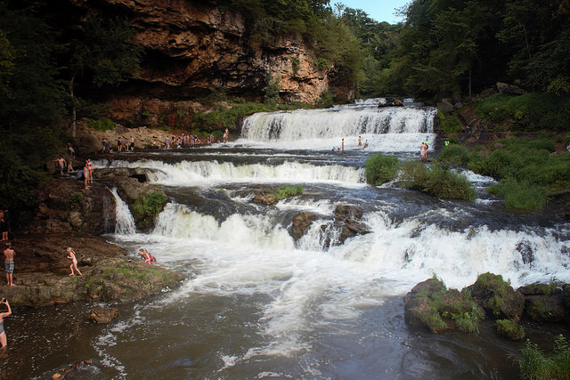 WATERFALLS BY WHEELS: Willow Falls - Willow River State Park, Wisconsin