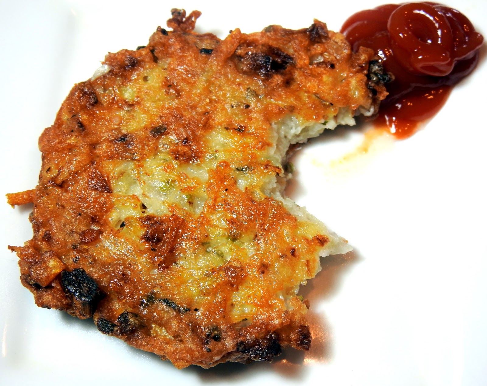 Kitchens Are Monkey Business: Rosie Makes Potato Hash Brown Cakes.