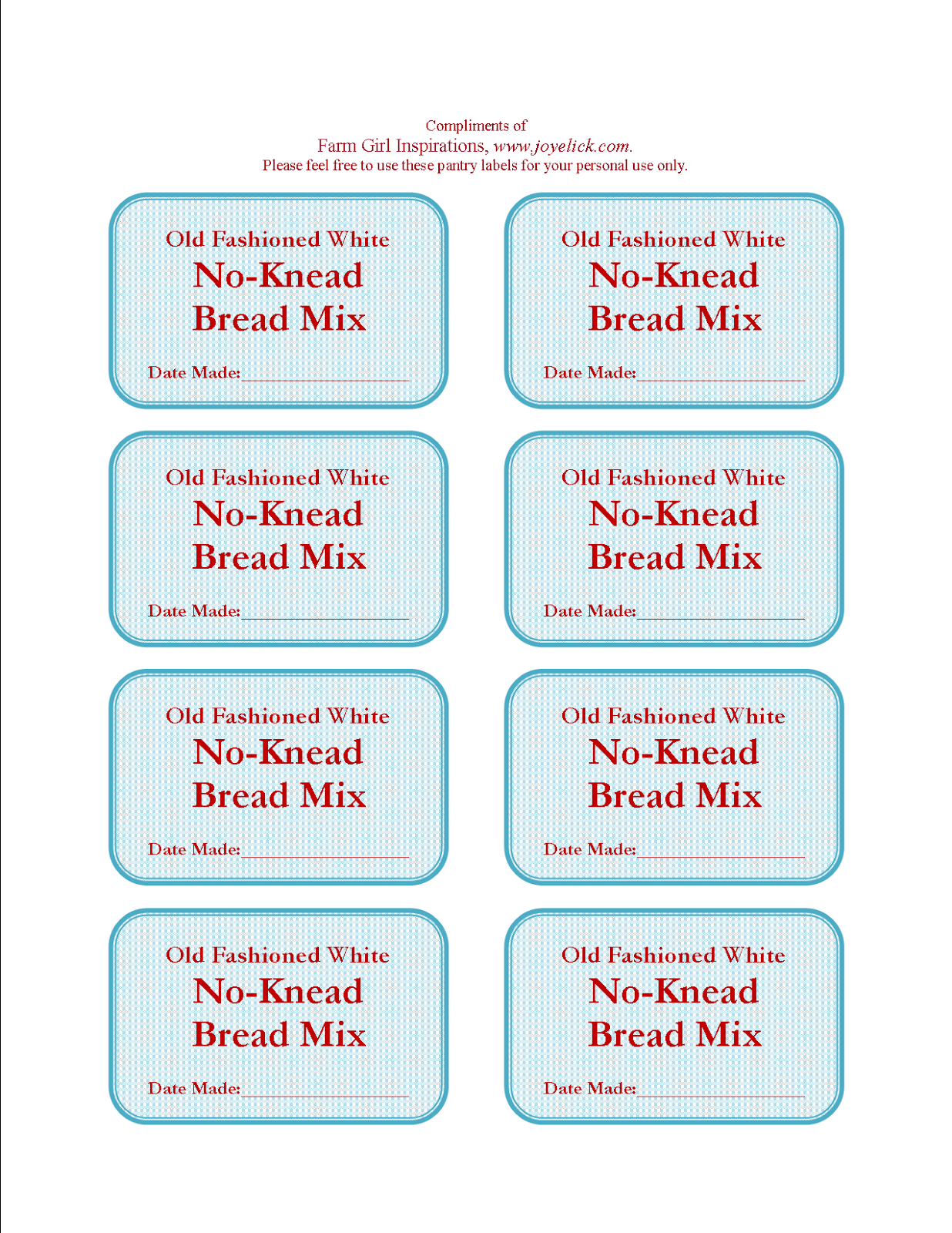 DIY No-Knead BREAD MIX: The frugal farm girl's ready-made mix series ...