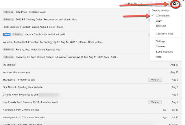 TeachingTechNix: Gmail Inbox: Change The Spacing