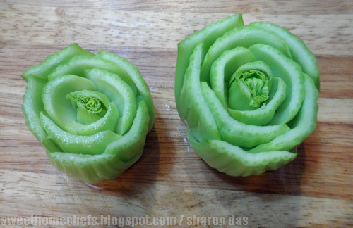 Sweet Home-Chefs: Food Decoration : Bok Choy Flowers