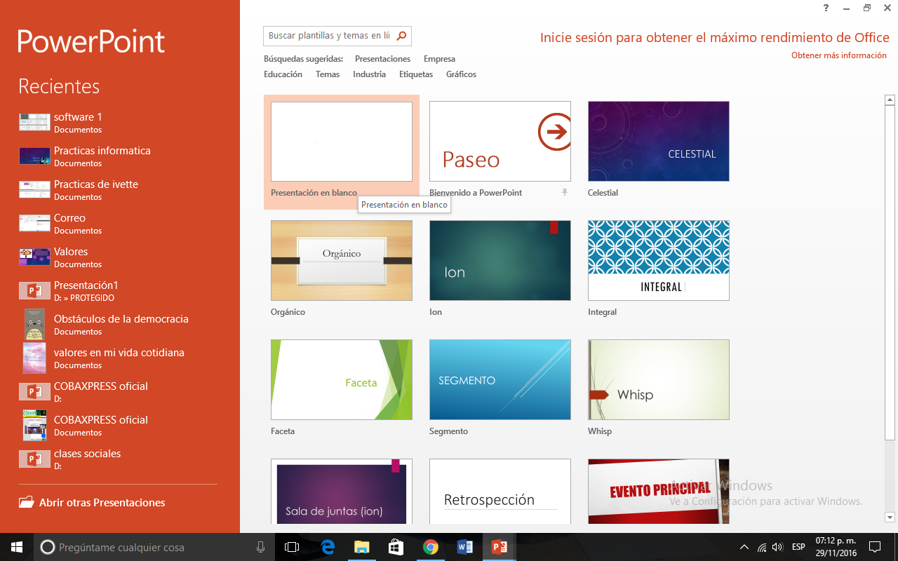 Practicas de informática : Práctica 2 (Microsoft PowerPoint)
