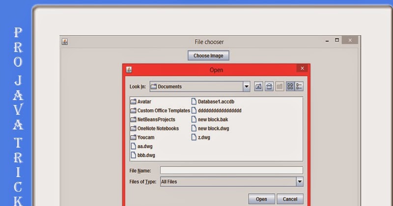 How To Upload Image In Java Program Using JFile Chooser ~ Projavatricks