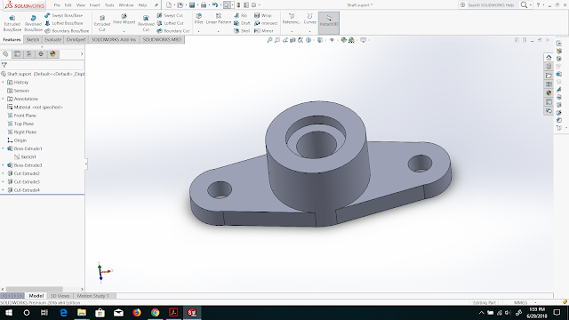 Shaft Support - Solidworks CAD