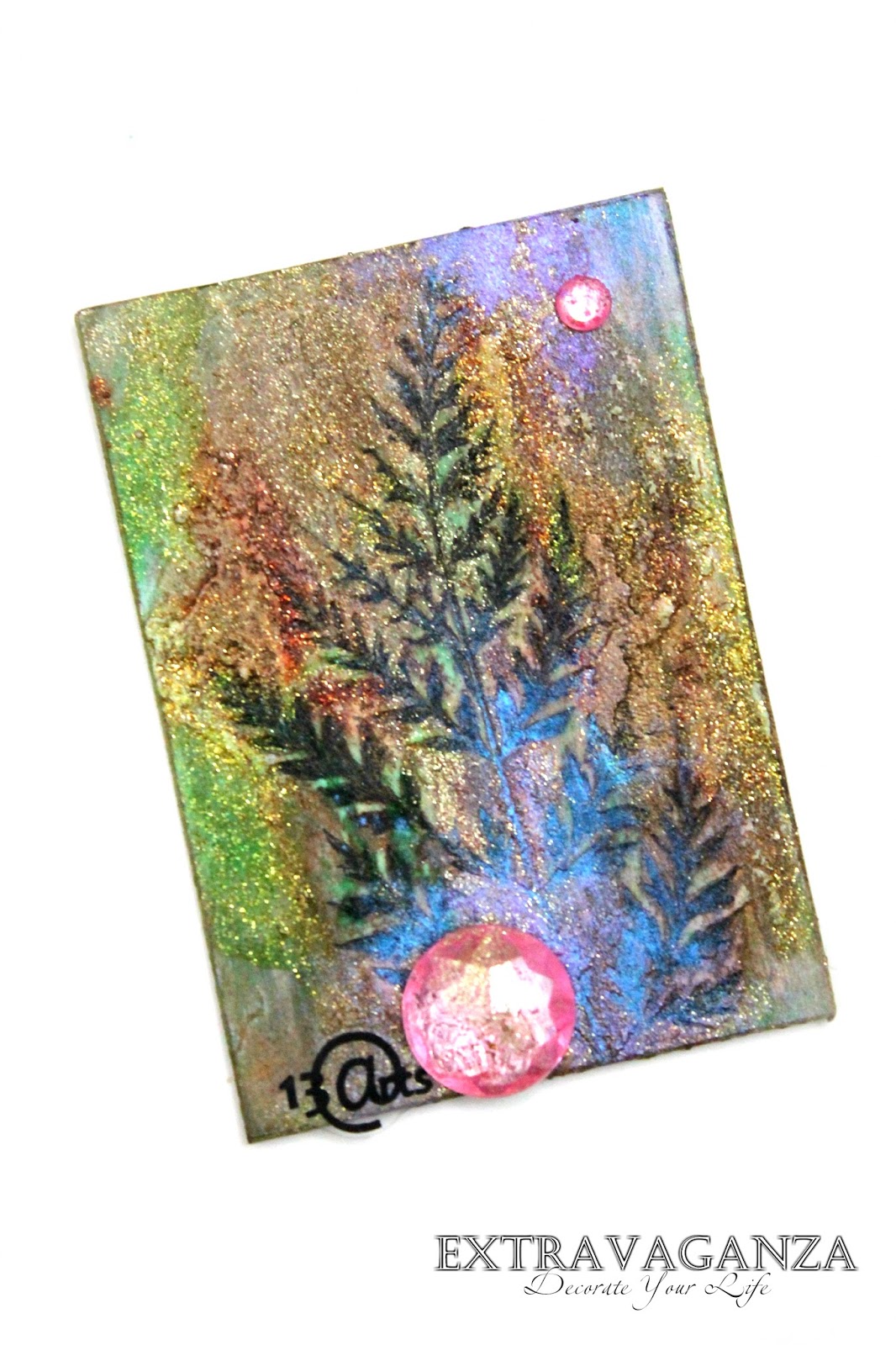 13 arts: Artist Trading Cards "13 textures"