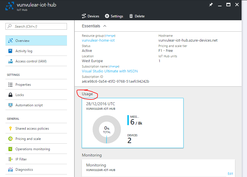 [IoT Home Project] Part 4 - Sending temperature data from Raspberry PI to Azure IoT Hub