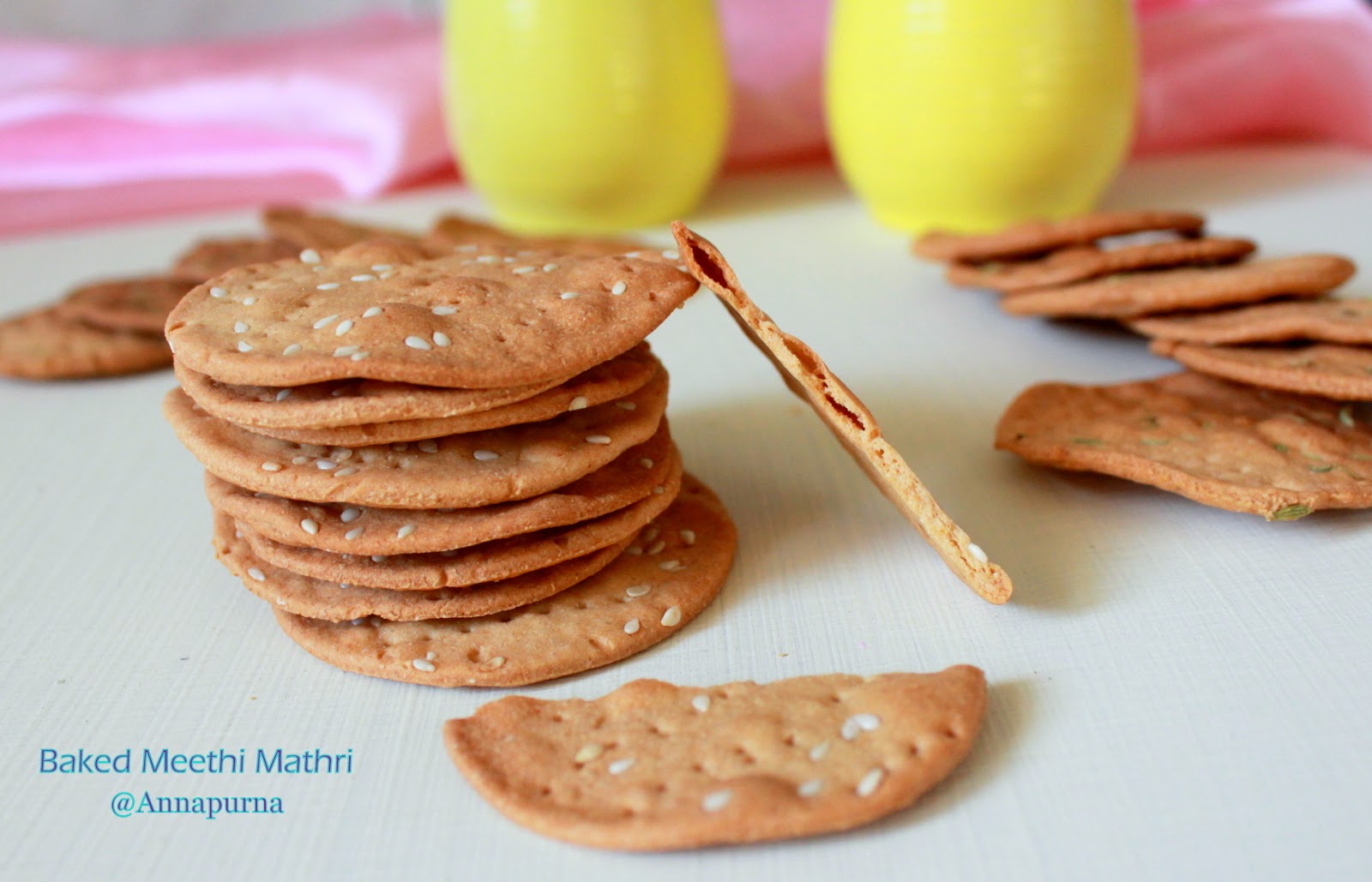 Annapurna: Baked Meethi (Sweet) Mathri / Karva Chauth Special / Healthy ...