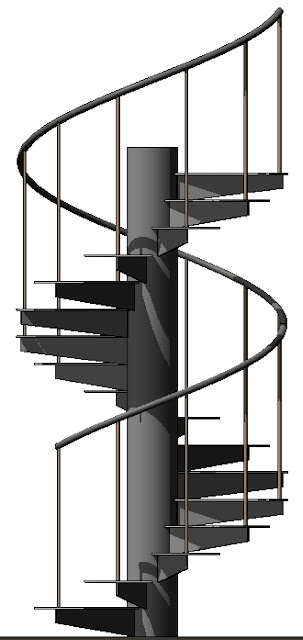 Revit Models: Steel Spiral Staircase