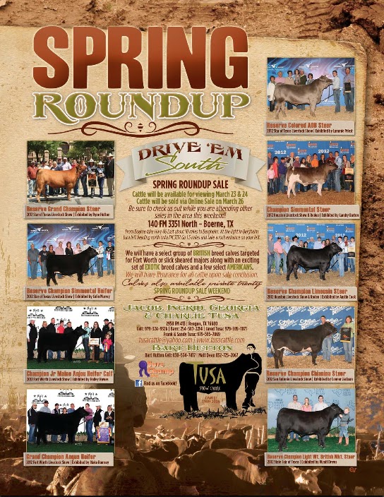 Tusa Show Cattle Blog: Spring Roundup Sale Ad