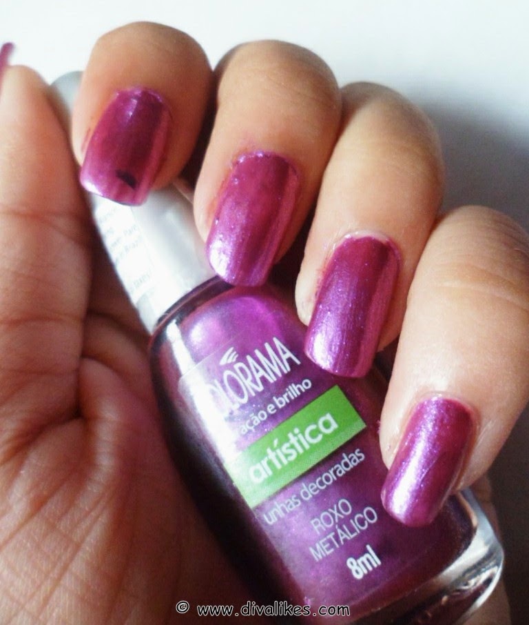 Maybelline Colorama Nail Enamel Roxo Metalico Review | Diva Likes