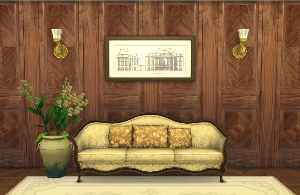 TS4: George - Wood Panel Set | History Lover's Sims Blog