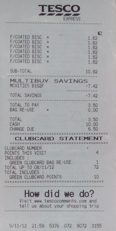 Halfie: Tesco's dodgy checkout