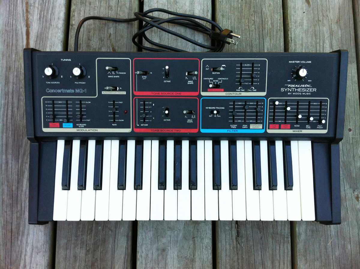 MATRIXSYNTH: Vintage Moog Realistic Concertmate MG-1 Analog Synthesizer ...