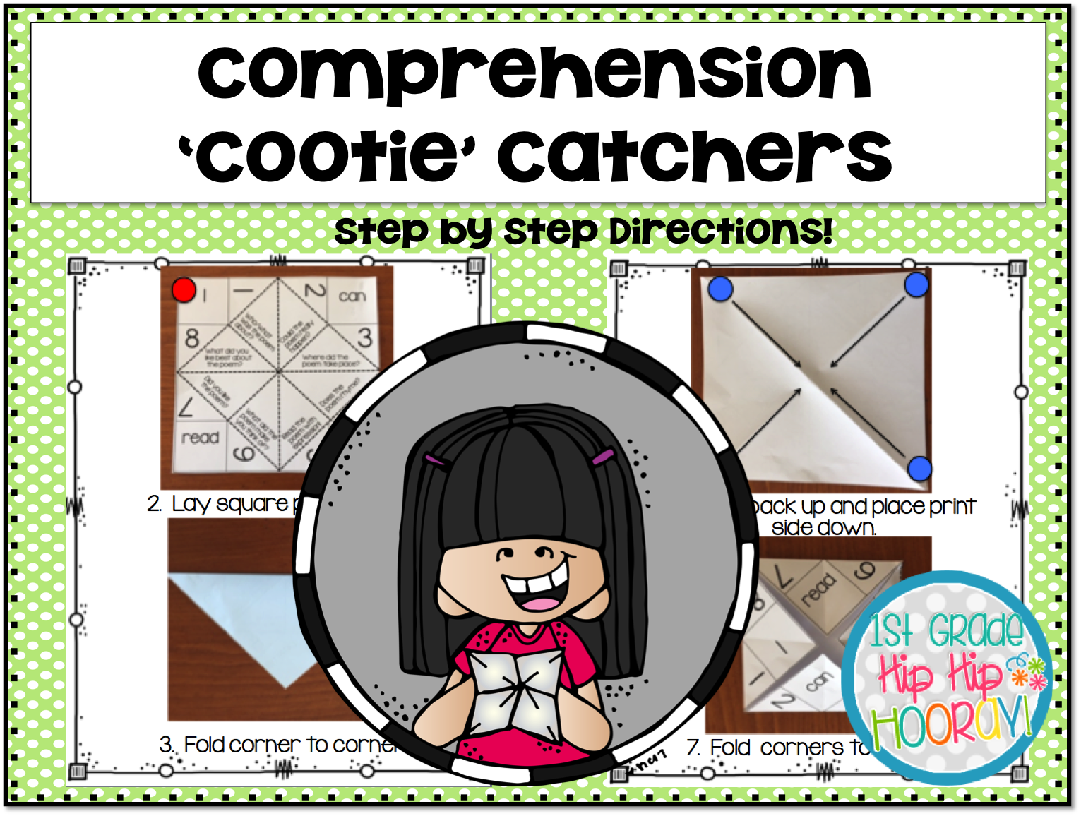 1st Grade Hip Hip Hooray!: Comprehension Practice with 'Cootie Catchers ...