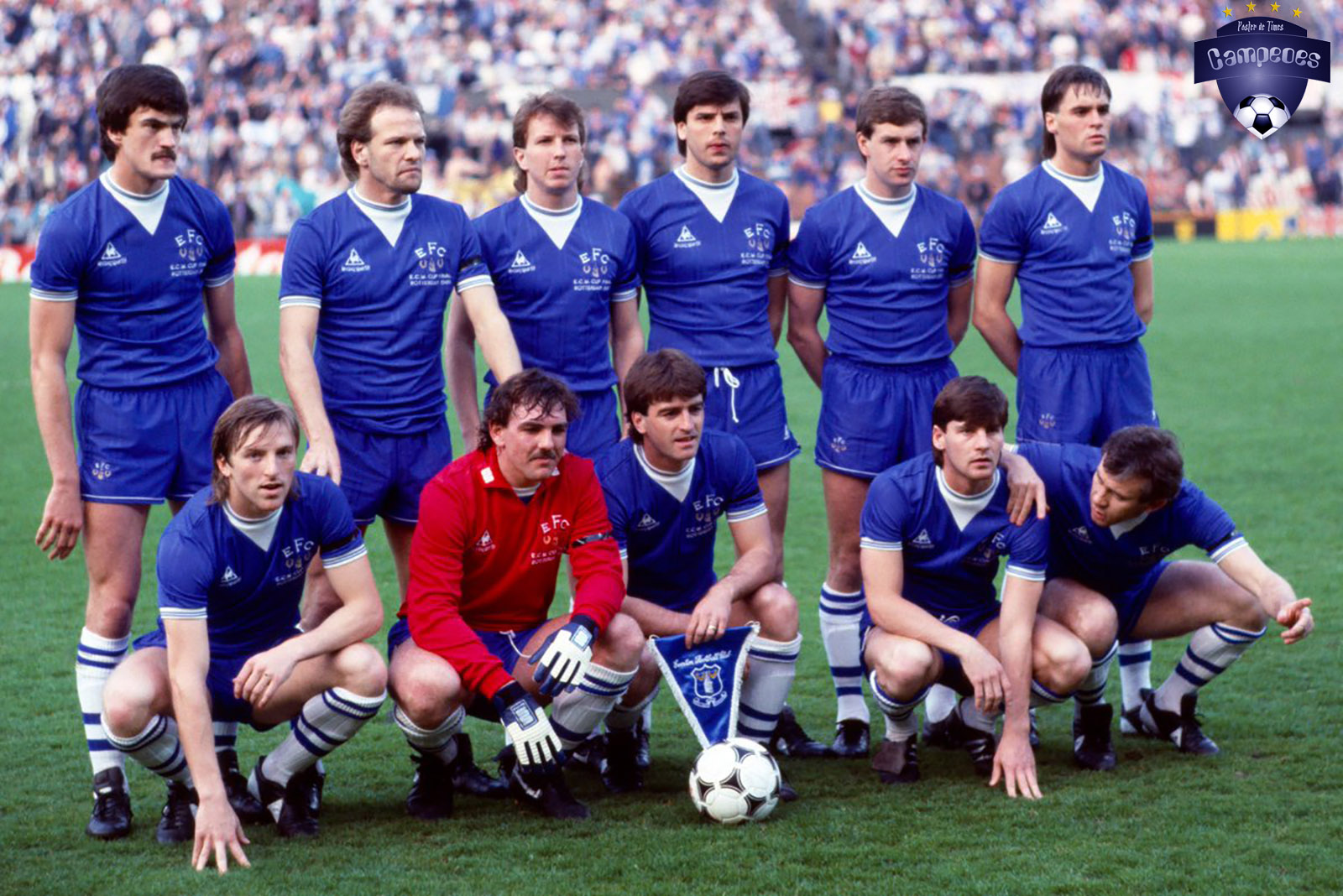 Times Campeões: Everton Campeão da Recopa Européia 1985