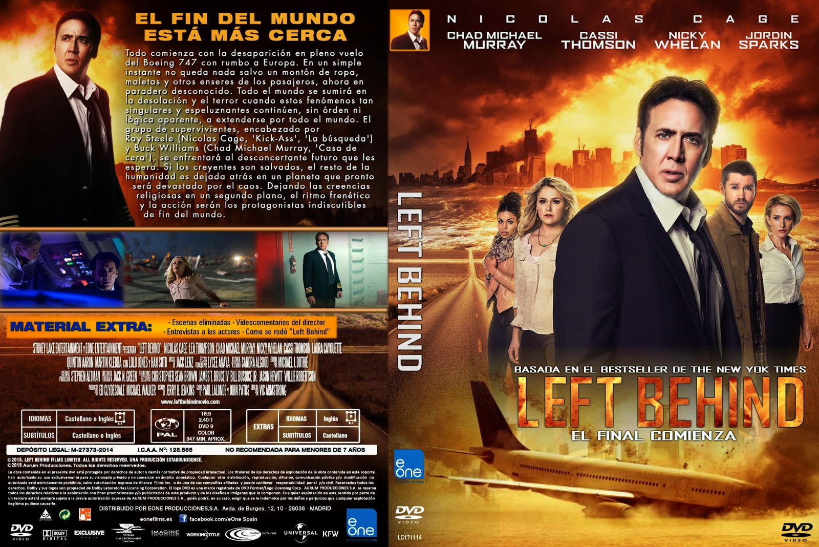 PB | DVD Cover / Caratula FREE: LEFT BEHIND - DVD COVER 2014 ESPAÑOL (*)