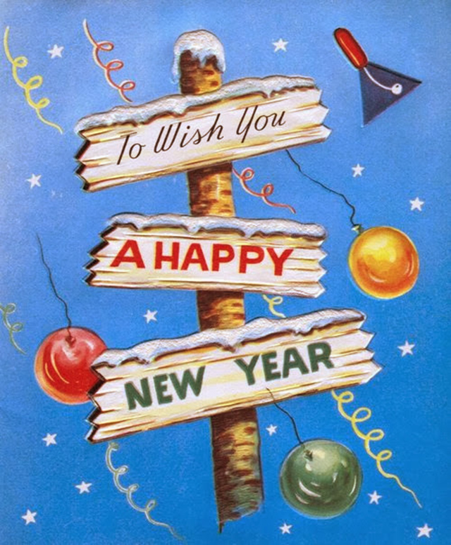 A Collection of 30 Lovely Vintage New Year Cards ~ Vintage Everyday