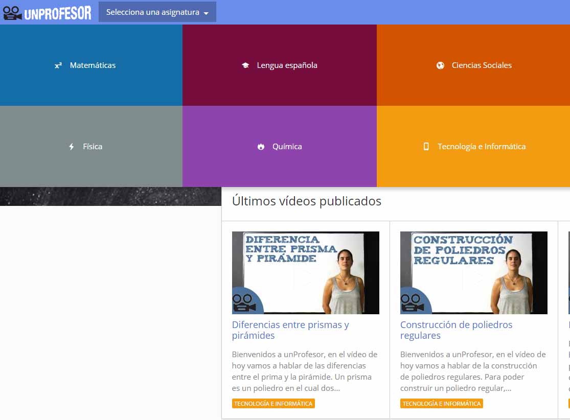 UNPROFESOR: Plataforma de aprendizaje para educación Primaria y Secundaria