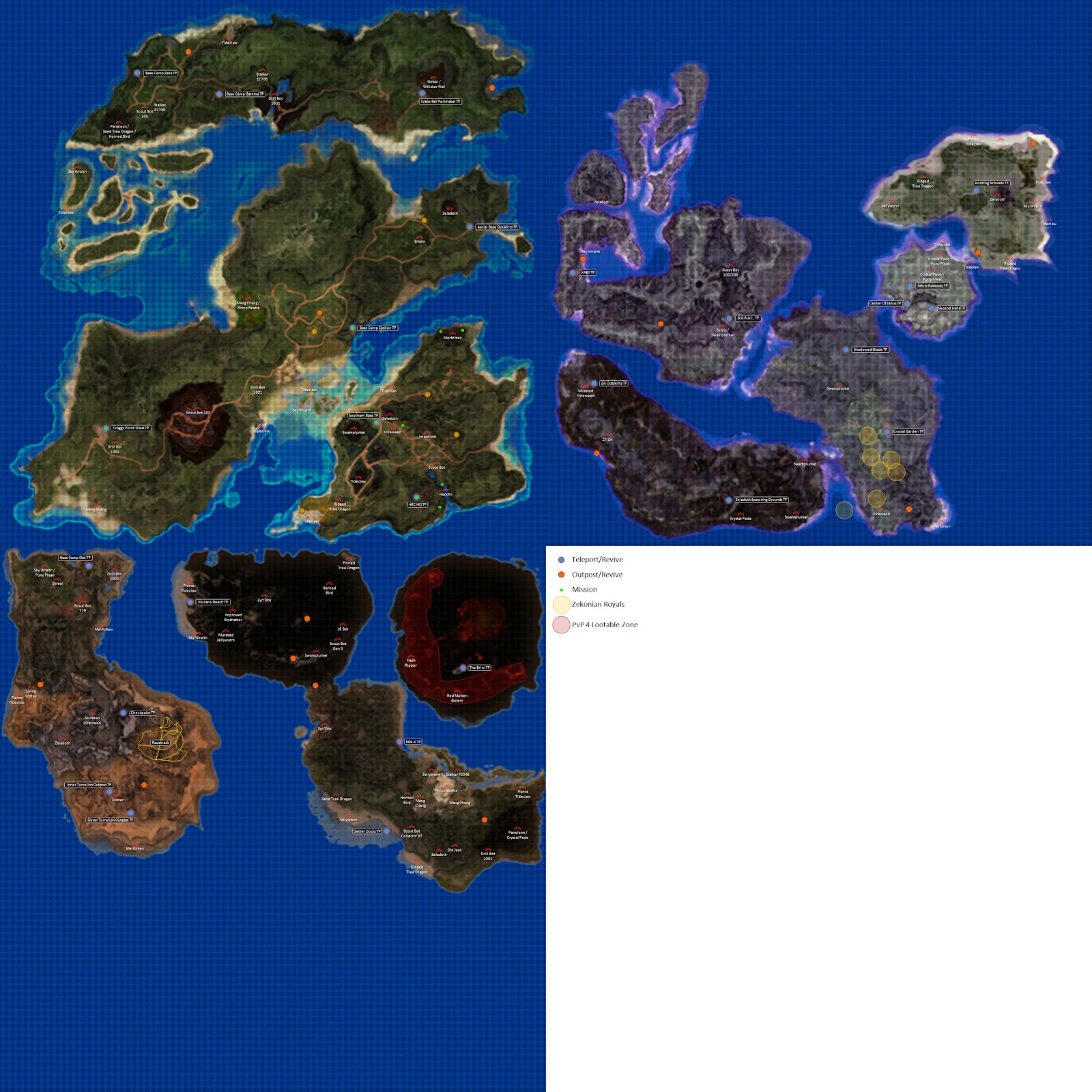 Entropia Universe: Cyrene TP and Mob Map at soft launch
